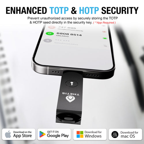 Thetis PRO FIDO2 L2 Security Key [2 Pack]- Passkey, USB-A, USB-C & NFC
