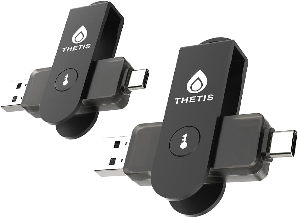 Thetis PRO FIDO2 L2 Security Key [2 Pack]- Passkey, USB-A, USB-C & NFC