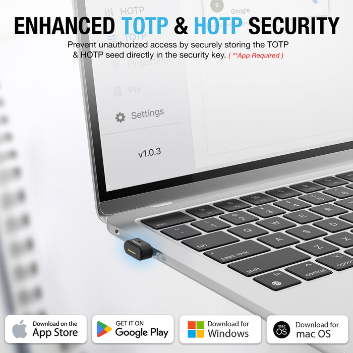 FIDO2 USB-A + TOTP/HOTP Passkey