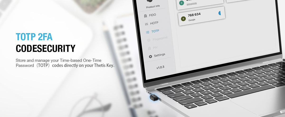 FIDO2 USB-A + TOTP/HOTP Passkey
