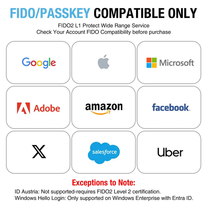 FIDO2 USB-C + TOTP/HOTP Passkey