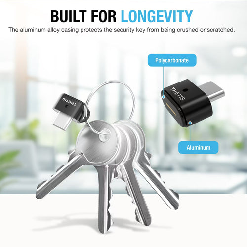 FIDO2 USB-C + TOTP/HOTP Passkey