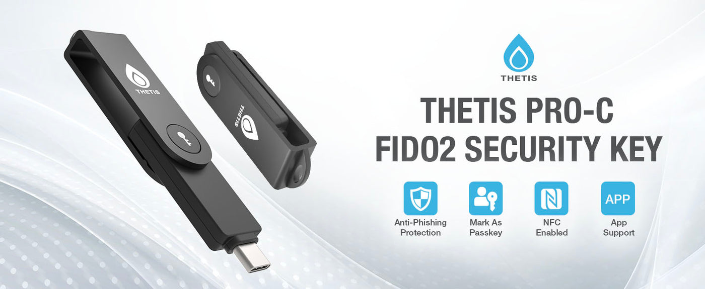 FIDO2 USB-C + NFC + TOTP/HOTP Passkey
